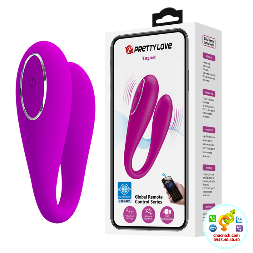 Máy kẹp 2 đầu rung Prettylove Augustv ( Điều khiển qua APP )